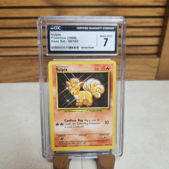 Pokemon | Toys | Pokemon Base Set Vulpix 682 Cgc 7 | Poshmark